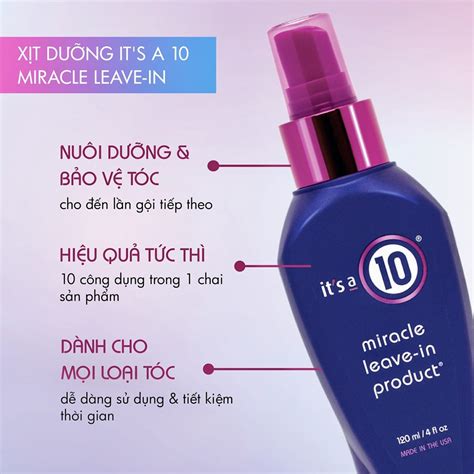Xịt Dưỡng Tóc Its A 10 Miracle Leave In Product 59ml120ml295ml