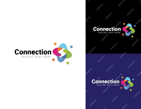 Connection Vector Logo Template Premium Vector
