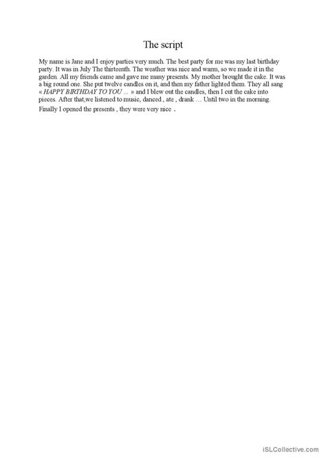 Ordinary Test N° 2 English Esl Worksheets Pdf And Doc