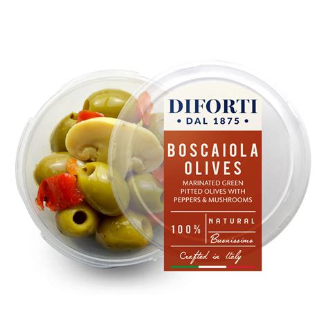 Boscaiola Green Pitted Olives 180g Diforti
