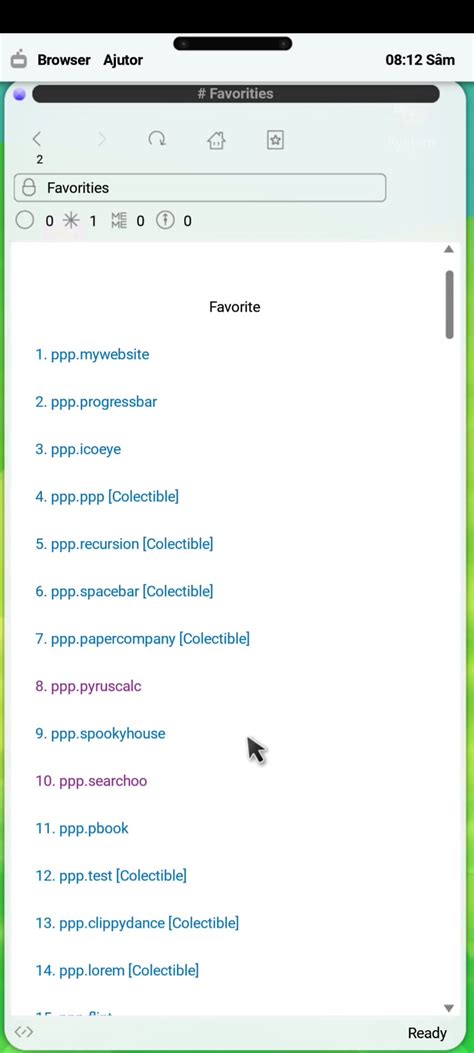 Bug Report Accessing Favourite Tab In Browser And Start Scrolling
