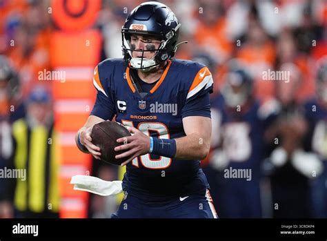 Denver Broncos Quarterback Bo Nix 10 In The Second Half Of An Nfl