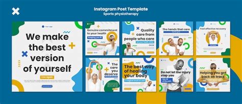 Free Psd Flat Design Physiotherapy Instagram Posts