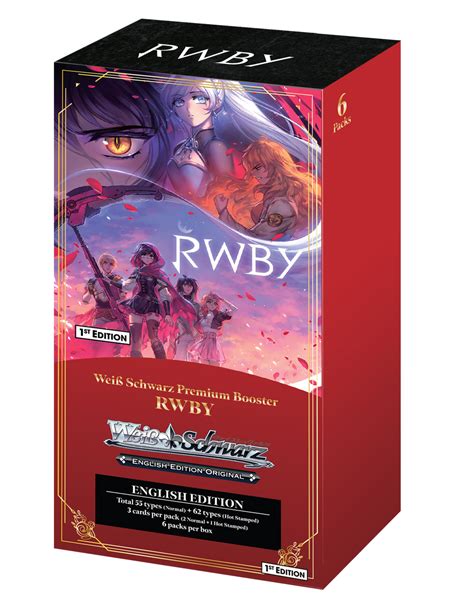 Pre Order Weiss Schwarz Rwby English Edition Premium Booster Box