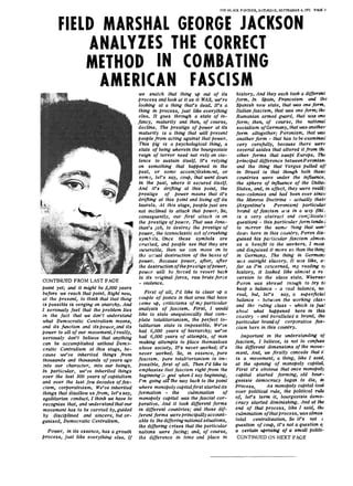 Revolutionary Memorial Service For George Jackson Bbp Newspaper Sept 4