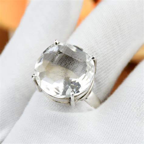 Handmade Clear Quartz Ring 925 Sterling Silver Statement Ring Etsy