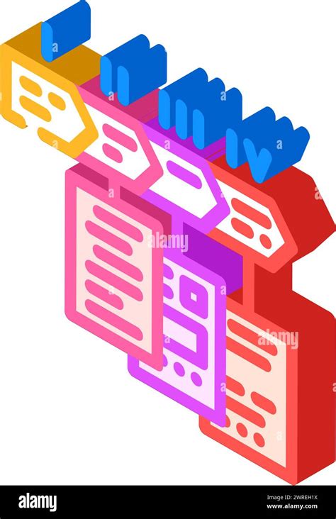 Content Organization Technical Writer Isometric Icon Vector Illustration Stock Vector Image