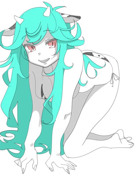 Rule 34 All Fours Artist Request Chaos Aurora Grimms Notes Cow Print Bikini Female Grimms