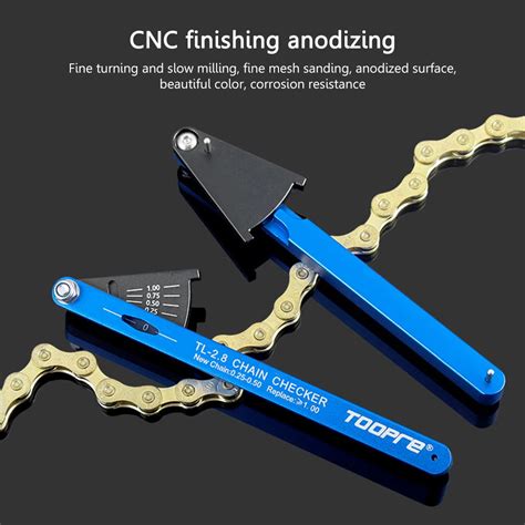 Toopre 자전거 점검 도구 내구성 Mtb 자전거 체인 마모 표시기 알루미늄 합금 경량 교체 사이클링 수리 도구