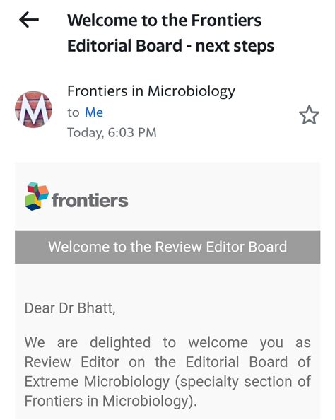 Dr Hitarth Bhatt On Linkedin Frontiersinmicrobiology Reviewer