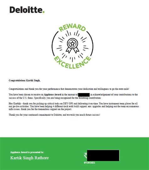 kartik singh rathore on linkedin deloitted applauseaward