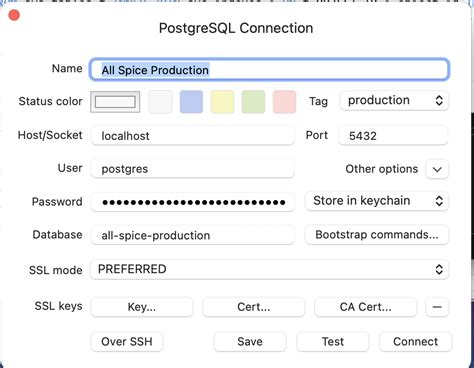 can t connect to database via proxy tableplus