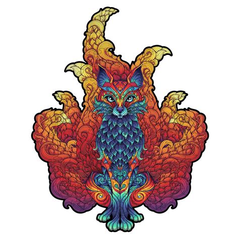 Zenko Fox Wooden Jigsaw Puzzle Animals Collection Fantasy Puzzles