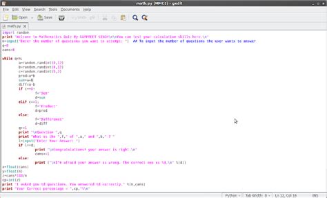 Python Palace Math Quiz Python