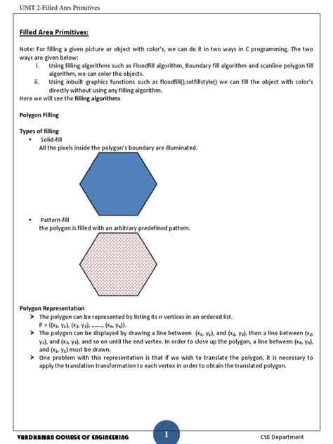 polygon filling techniques a comparison of the scan line polygon fill