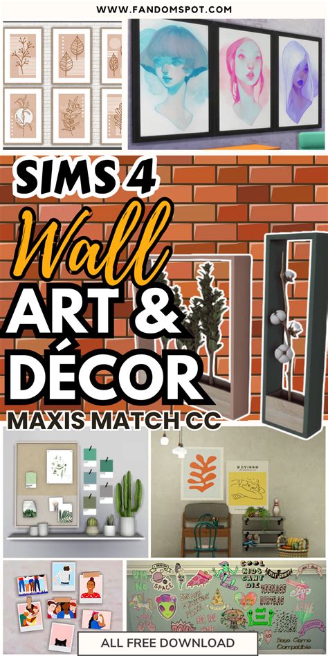 Sims 4 Maxis Match Wall Art And Décor Cc Sims Sims 4 Maxis Match
