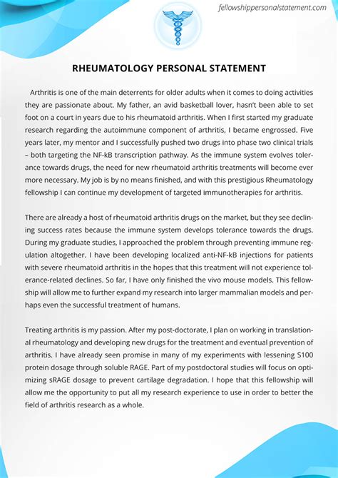 Powerful And Unique Sample Fellowship Personal Statement