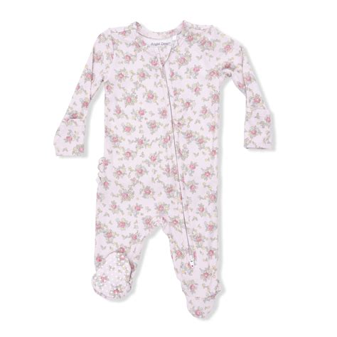 2 Way Ruffle Back Zipper Footie Ediths Rose Garden Bumps N Bundles