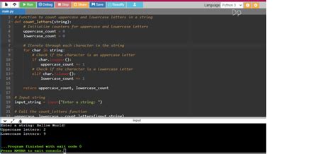 Python Program To Count Number Of Uppercase And Lowercase Letters In A