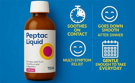 Peptac Liquid Aniseed 500 Ml Sugar Free Indigestion Relief Free