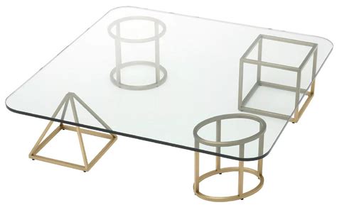 Casa Padrino Table Basse De Luxe En Laiton 120 X 120 X H 30 Cm Table De Salon Carrée Avec