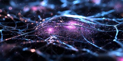 Complex Network Of Connections Transferring Data In Futuristic Cyberspace Stock Illustration