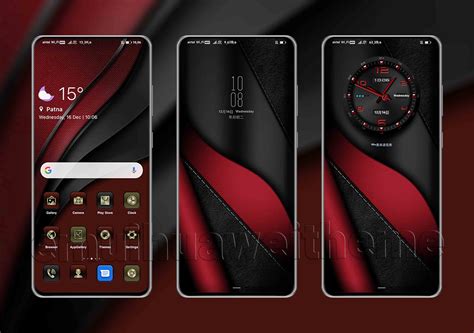 Red Black Emui Theme With Premium Dark Layout Theme Emui 10 Theme Download