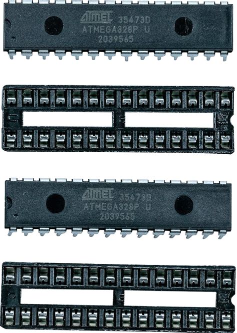 Risingsaplings 2pcs Atmega328p Pu With Uno R3 Bootloader And Ic Socket Electronics