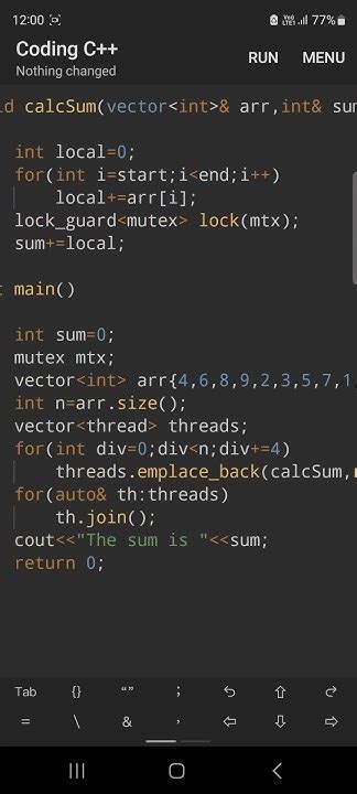multithreading in c efficiently sum an array using threads and mutex