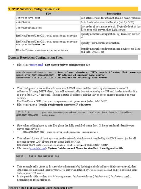 Linux Network Configuration Pdf Computers