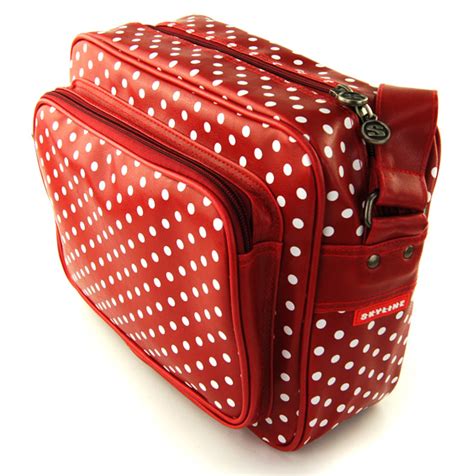 SKYLINE Retro Polker Dot Tasche Rockabilly Handtasche mit Punkte ROT ...