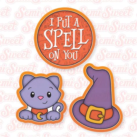 Witch Hat And Cat Cookie Platter Set