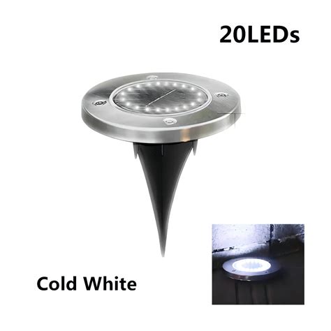 820led Solar Power Disk Light Outdoor Garden Solar Underground Light