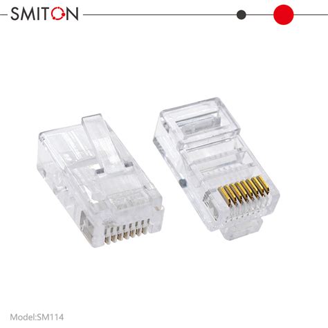 Network Communication Cable Connector Rj45 Cat5 8p8c Gold Plating