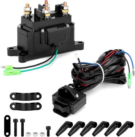 Qwork 12v 250a Winch Solenoid Relay Contactor Compatible