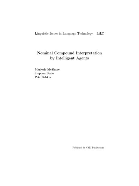 2014 Lilt 10 1 Pdf Lexicon Parsing