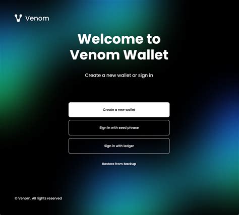 How To Create A New Account With Venom Wallet Venom Docs