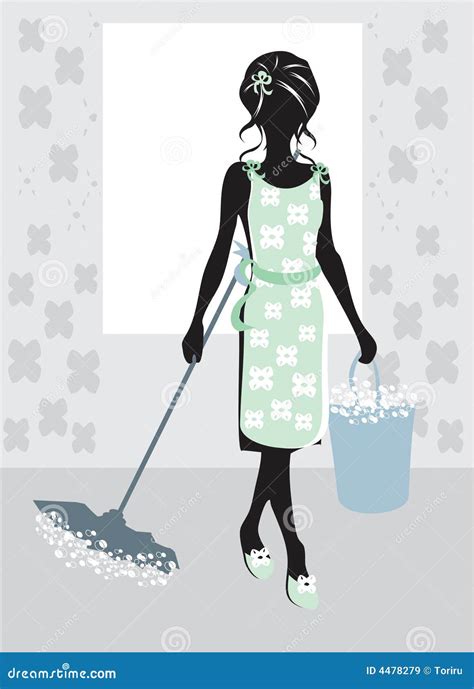 The Woman Doing Homework Stock Vector Illustration Of Occupation 4478279