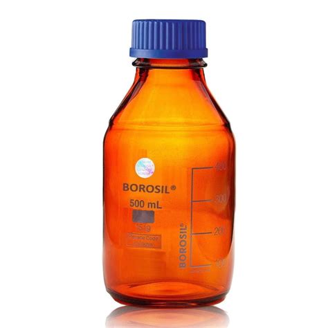 Reagent Bottle Amber Glass With Screw Cap Borosil Aseschem