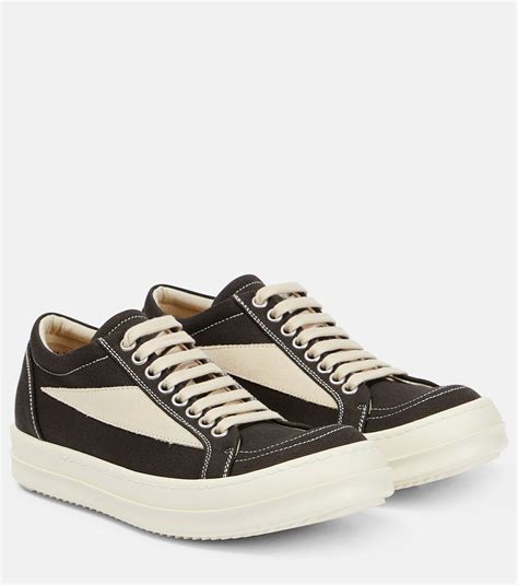 Rick Owens Drkshdw Canvas Low Top Sneakers Rick Owens