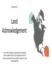 Understanding Land Acknowledgements In Canada Course Hero