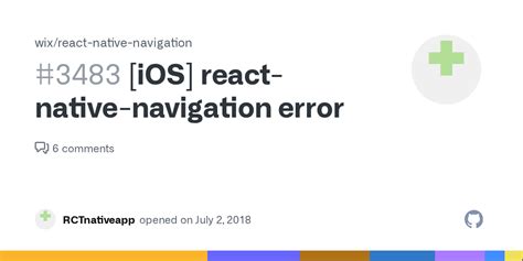 Ios React Native Navigation Error · Issue 3483 · Wixreact Native Navigation · Github