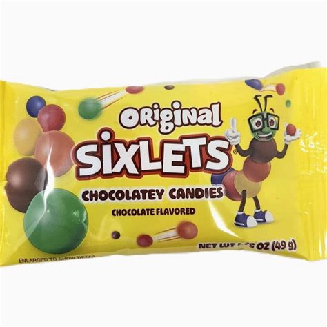 Grandpa Joes Original Sixlets Chocolatey Candies 1 75oz Bag 24ct Box