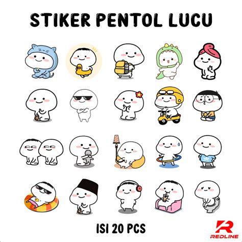 Jual Stiker Pentol Lucu Isi 20 Pcs Shopee Indonesia