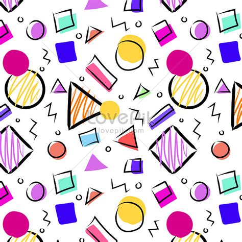 다양한 모양의 다채로운 기하학적 패턴 벡터 이미지 Hd 축하 양초 생일 배경 배경 사진 무료 다운로드 Lovepik