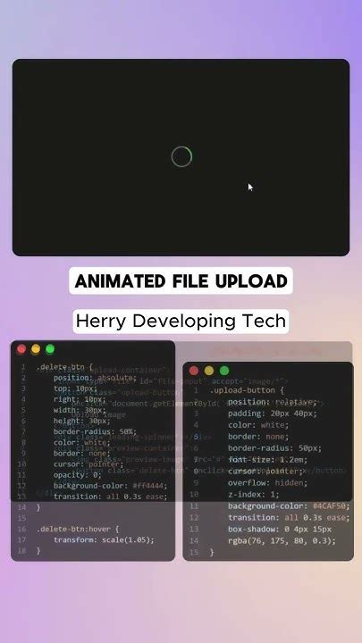 📁 animated file upload with html and css 🚀 shorts shortvideo video