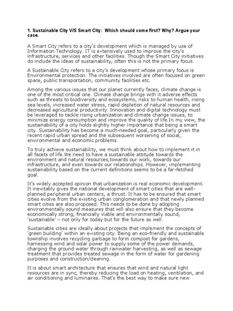 Ipm Assignment Pdf Sustainability Sustainable City