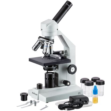 Amscope 40x 2000x Cordless Student Led Biological Compound Microscope
