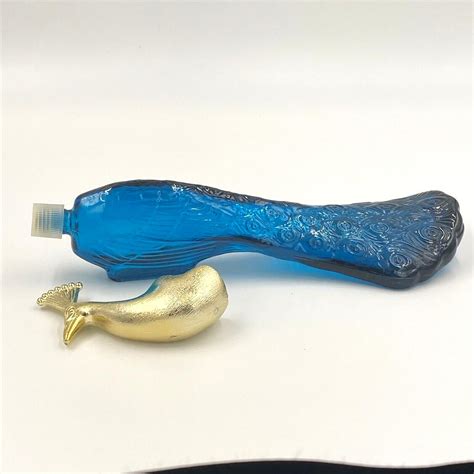 Vintage Avon Peacock Moonwind Cologne 4 Oz Blue Empty Bottle 4631856523