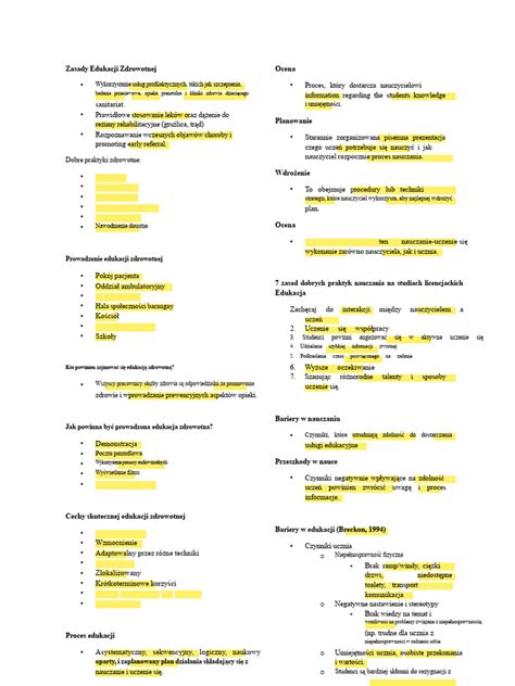 Zasady Edukacji Zdrowotnej Pdf